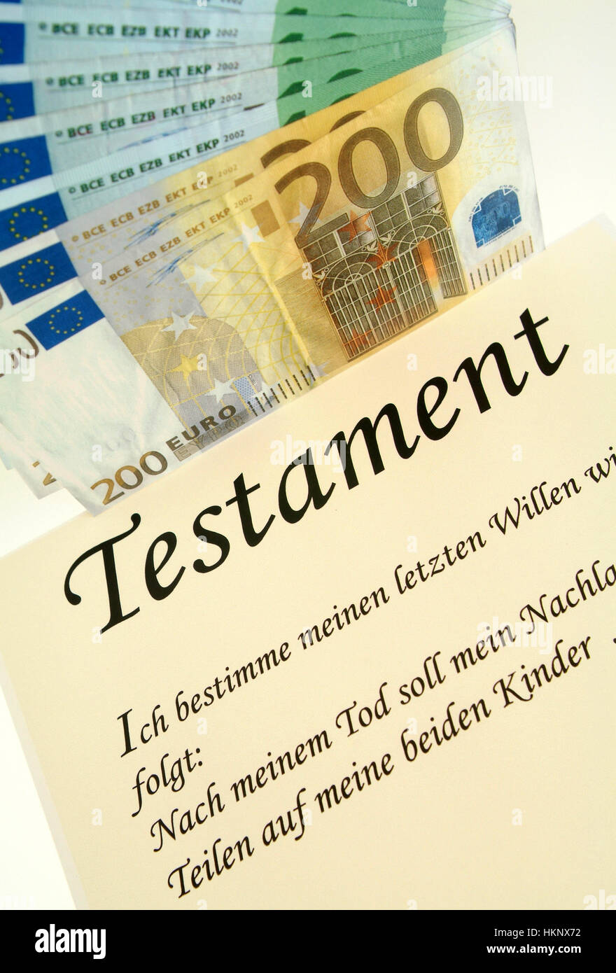 Symbolic for testament Stock Photo - Alamy