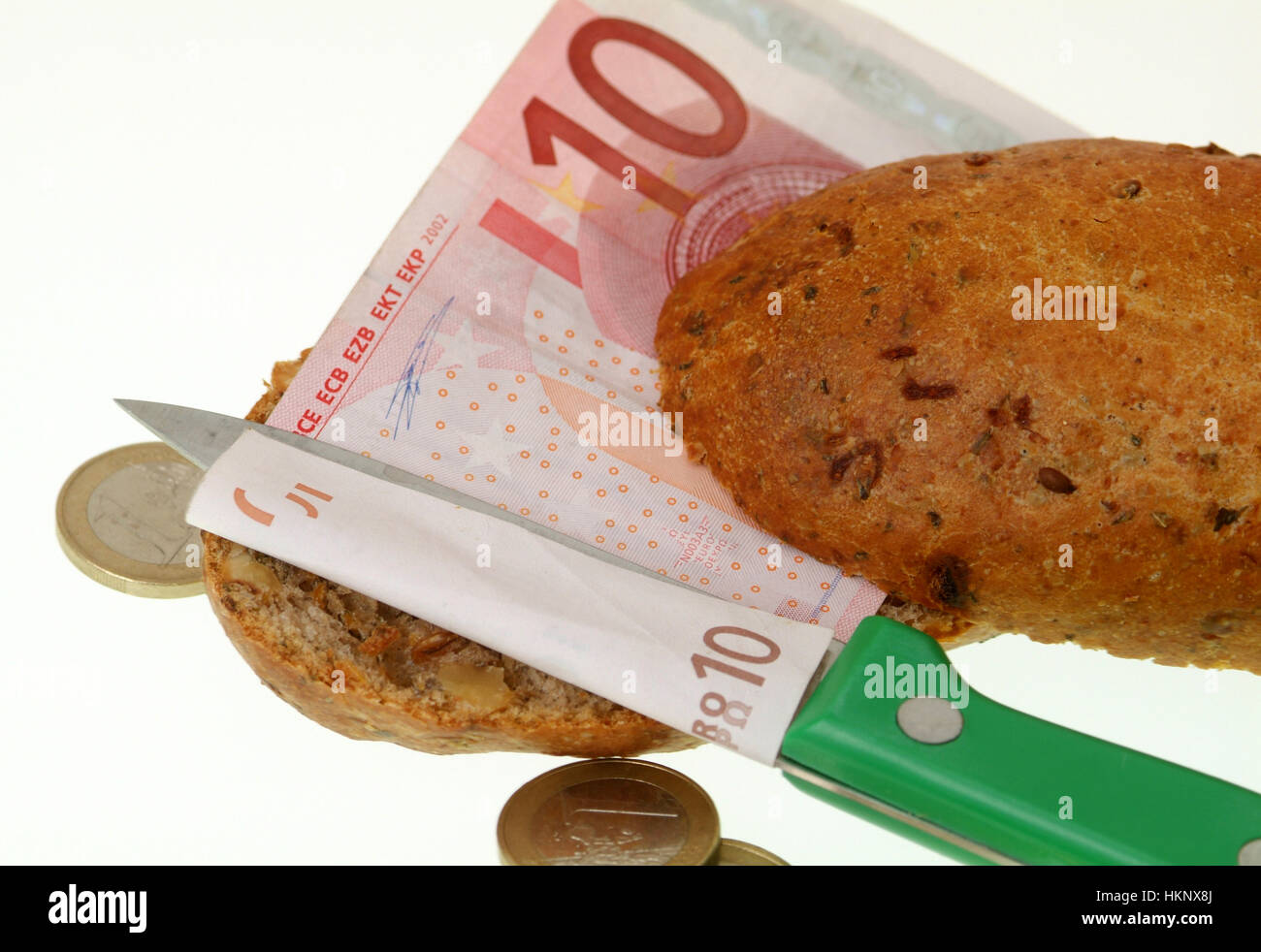 Symbolic for expensive bread Stock Photo - Alamy