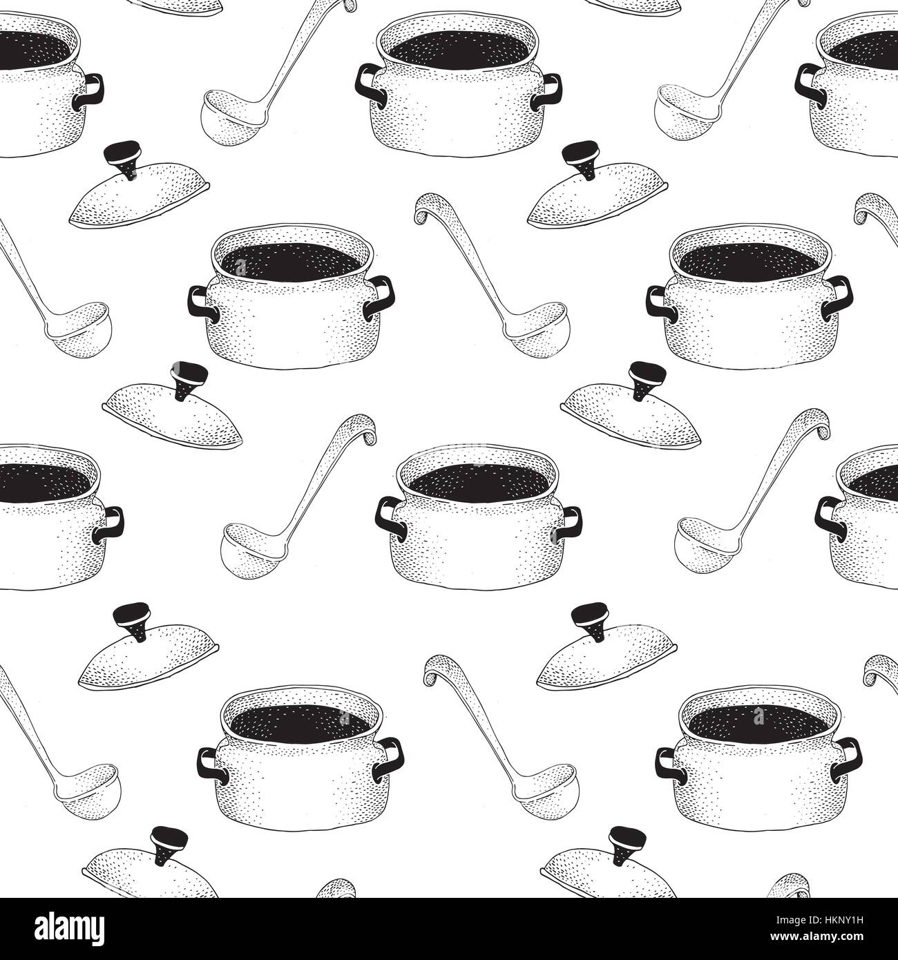Hand drawn ladle hi-res stock photography and images - Alamy