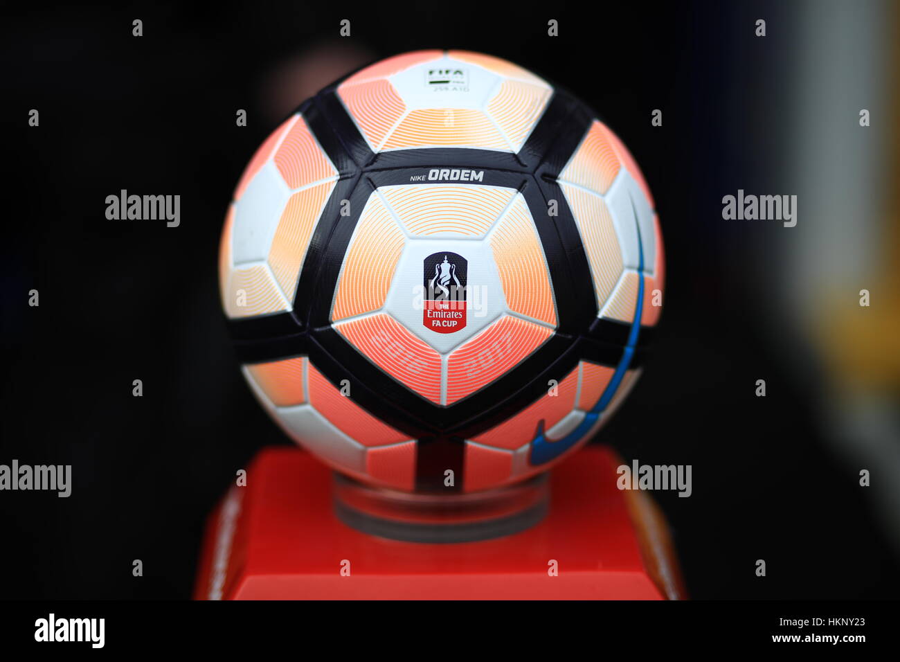 A general view of a Nike match ball during the Emirates FA Cup, Fourth ...
