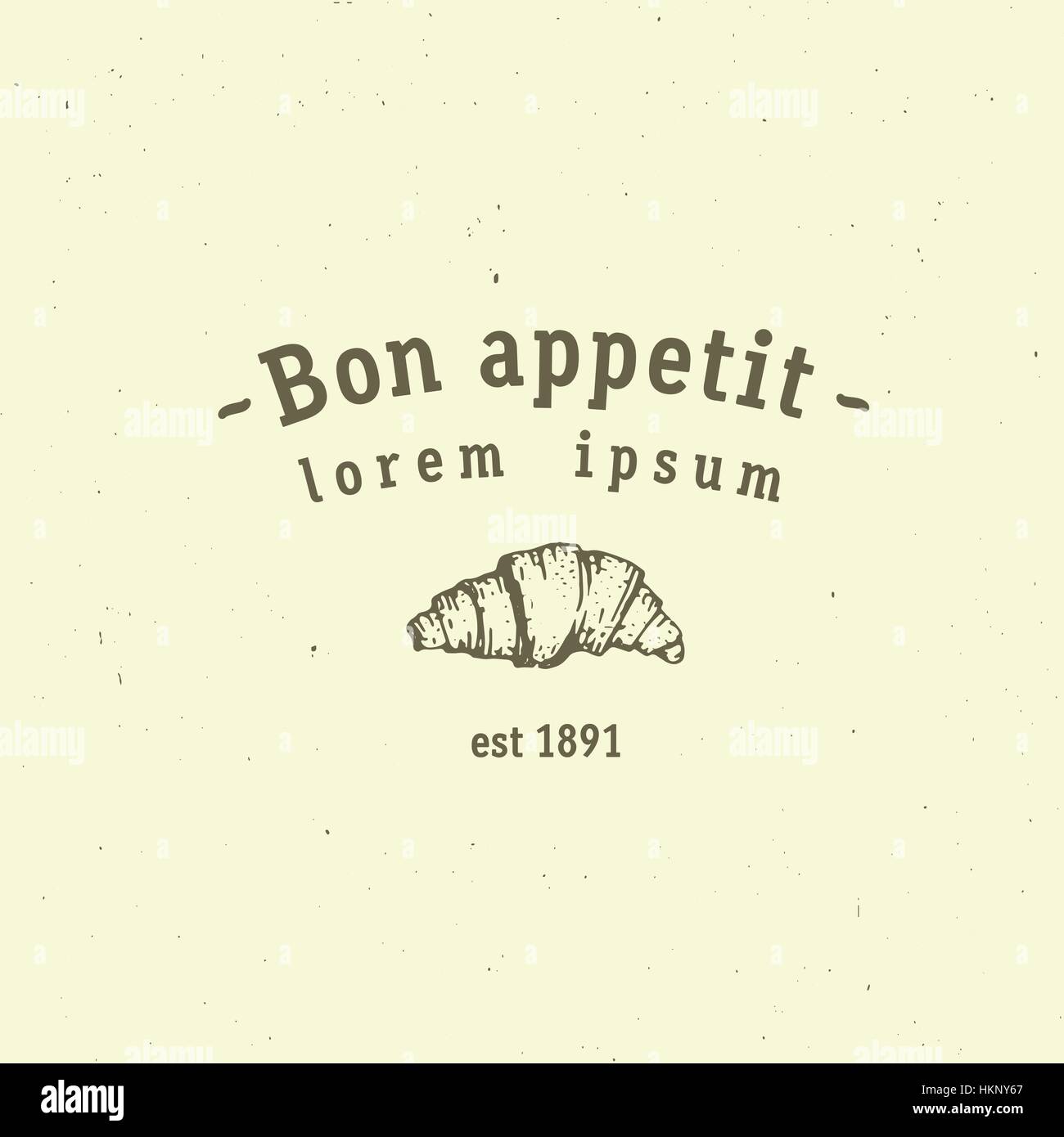 Vector Premium Quality Croissant lettering logo, bakery. Illustration ...