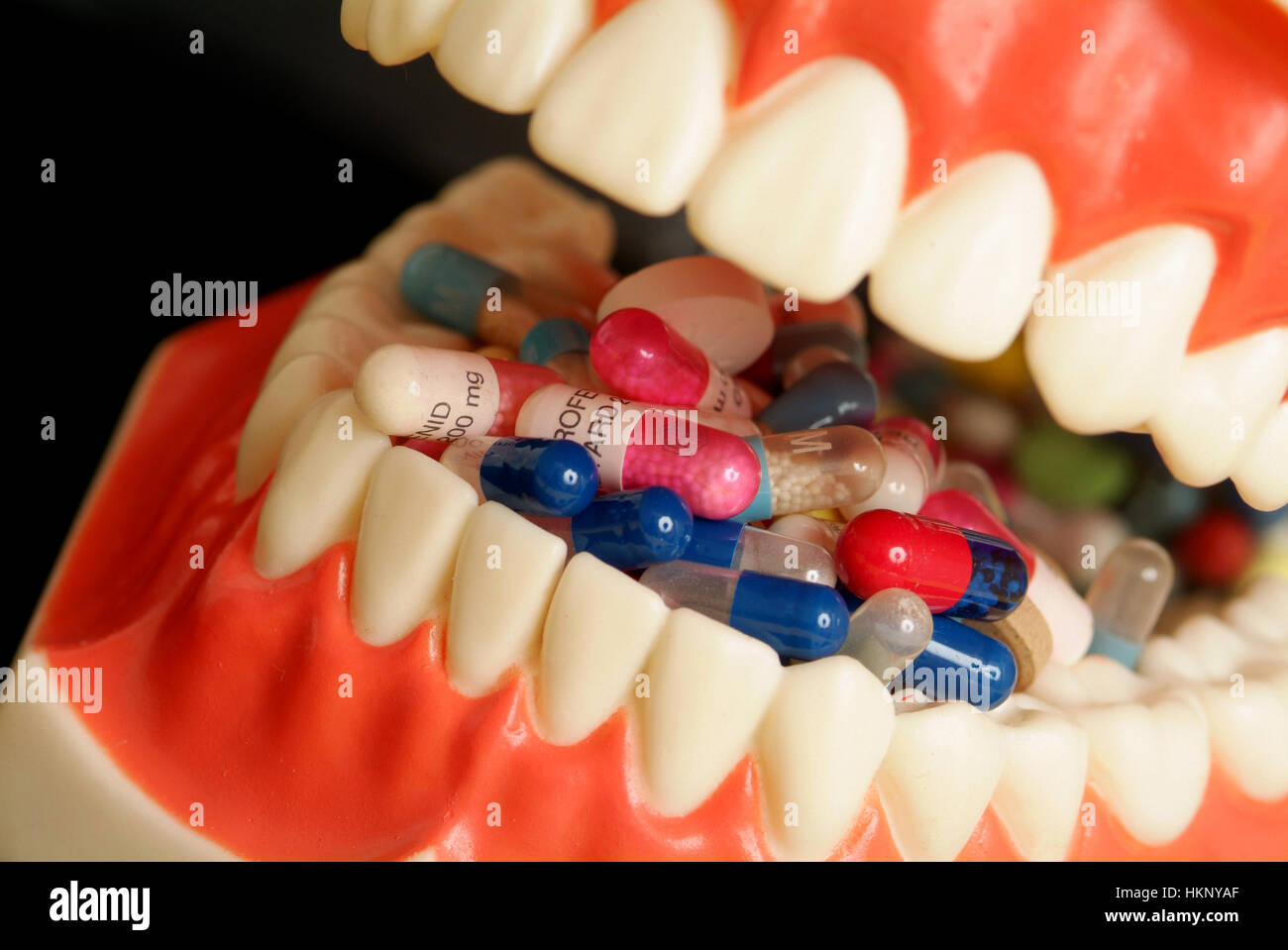 Symbolic for taking tablets Stock Photo - Alamy