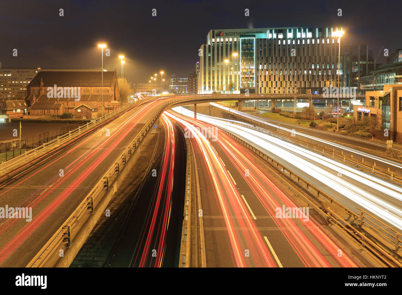 M8 Traffic photograph taken from the Anderston Footbridge, Glasgow at ...
