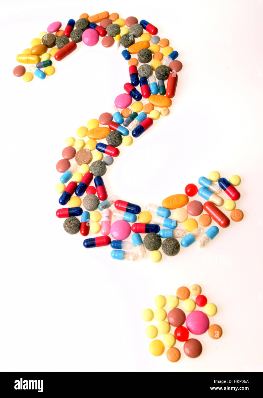 Tablets as question mark Stock Photo - Alamy