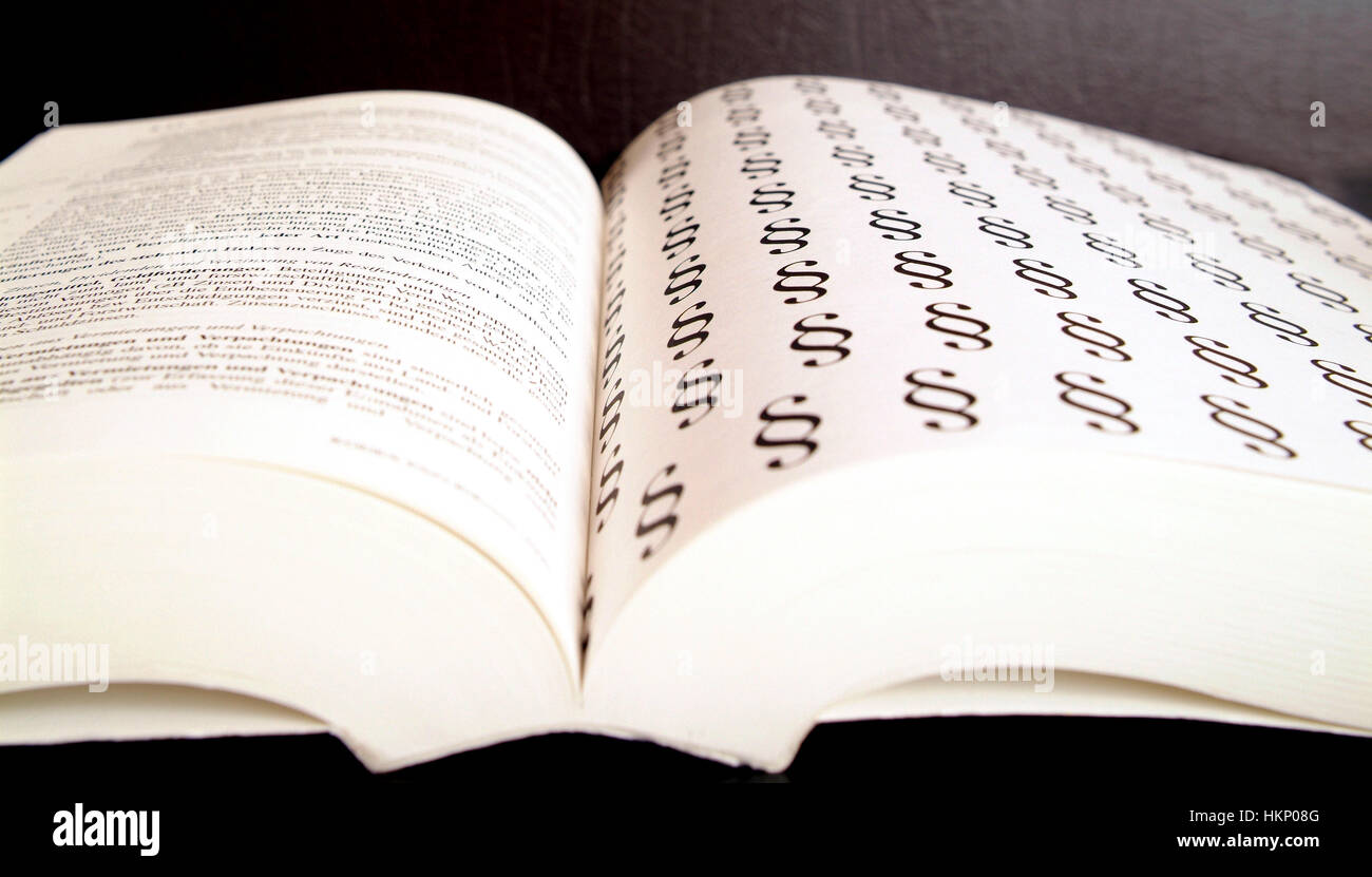 Symbol for statute book Stock Photo - Alamy