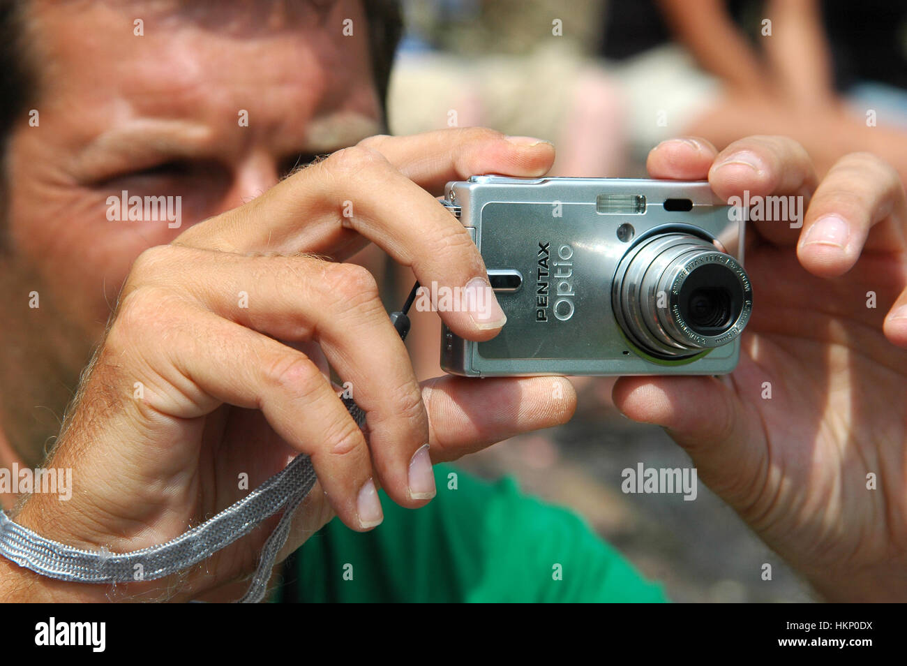 Man with digicam Stock Photo - Alamy