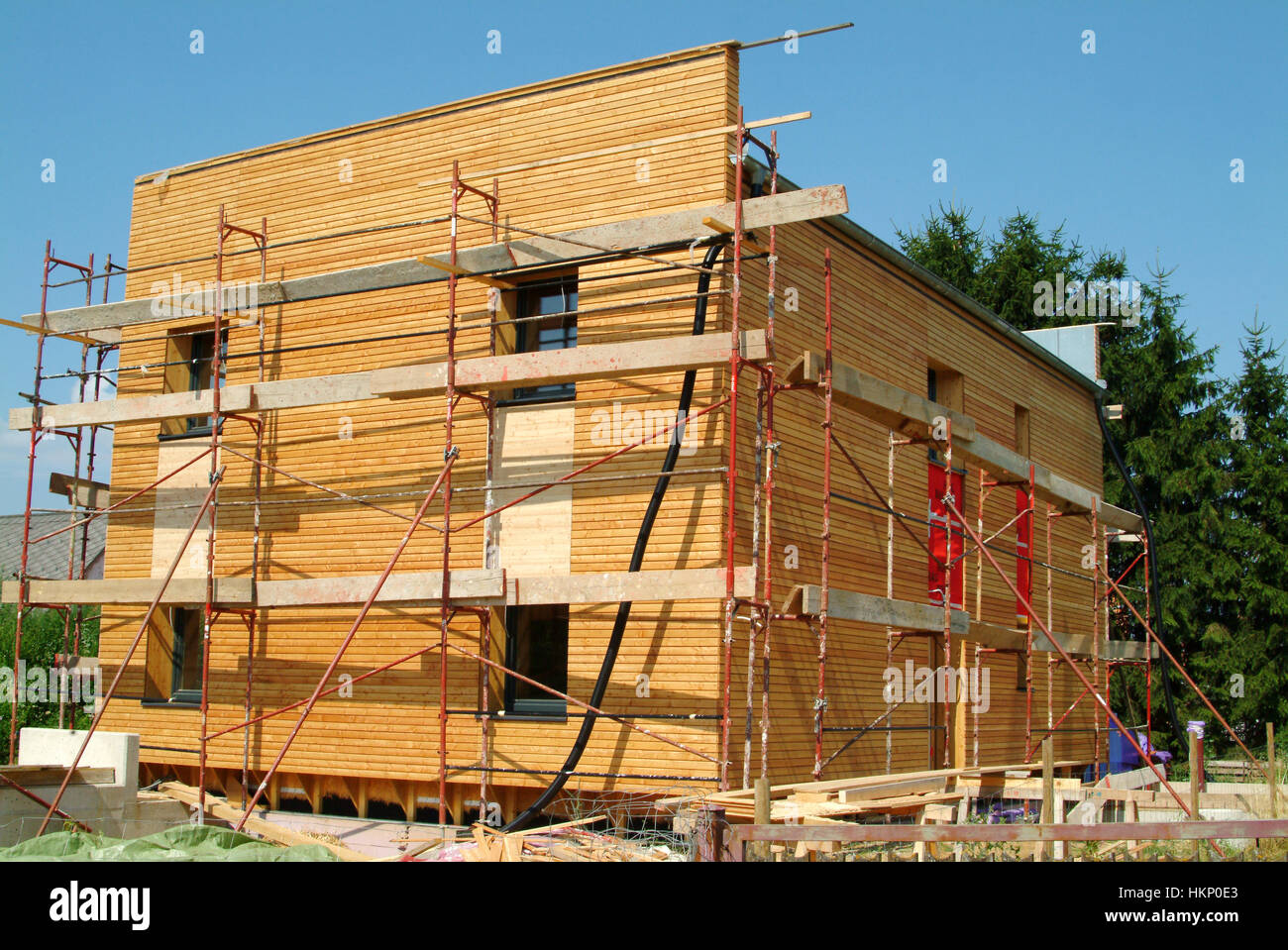 Wood made houses hi-res stock photography and images - Alamy