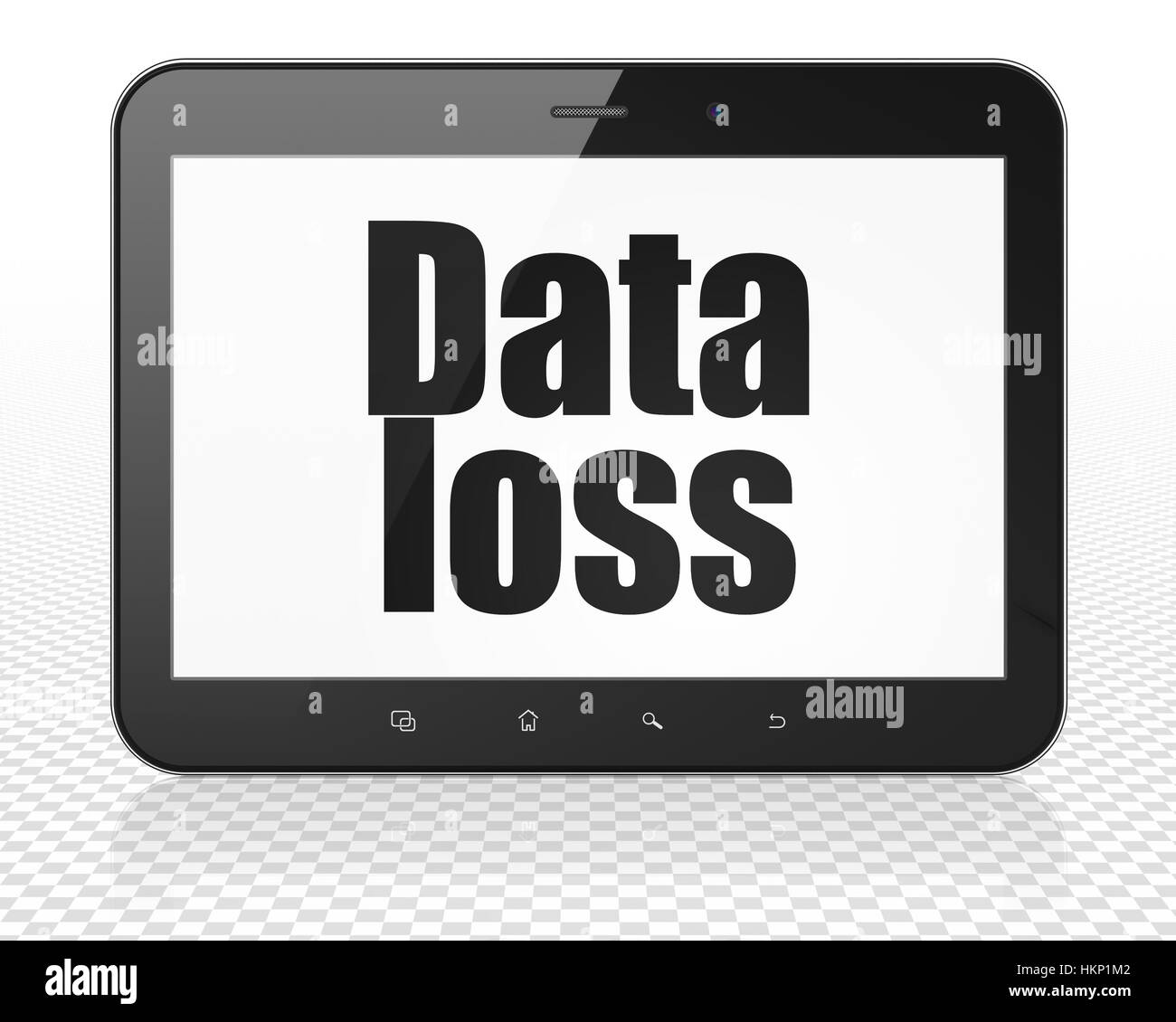Data concept: Tablet Pc Computer with Data Loss on display Stock Photo ...