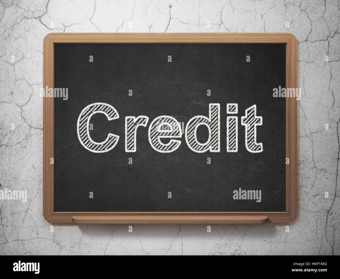 Banking concept: Credit on chalkboard background Stock Photo - Alamy