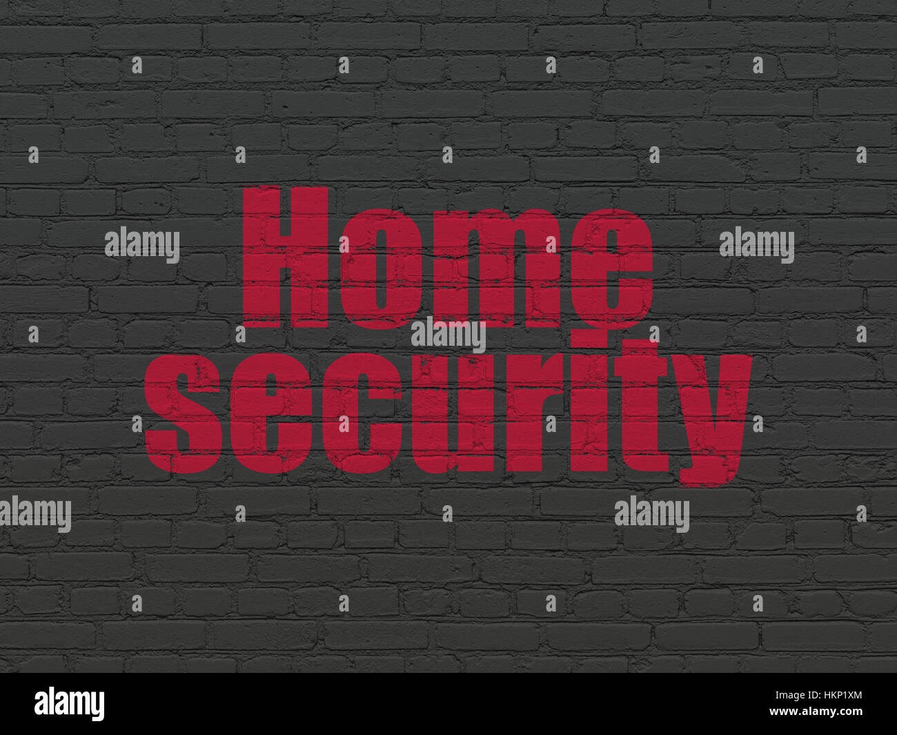Safety concept: Home Security on wall background Stock Photo - Alamy