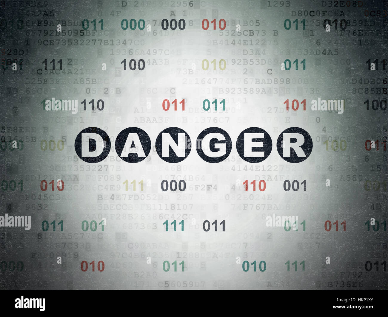 Safety concept: Danger on Digital Data Paper background Stock Photo - Alamy