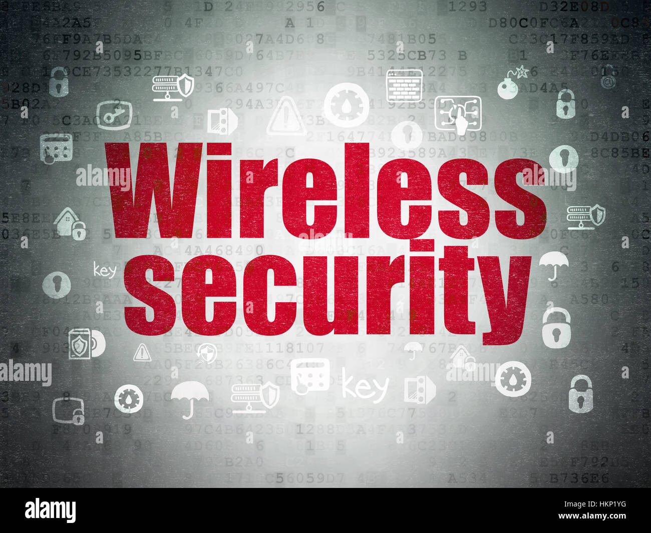 Privacy concept: Wireless Security on Digital Data Paper background ...