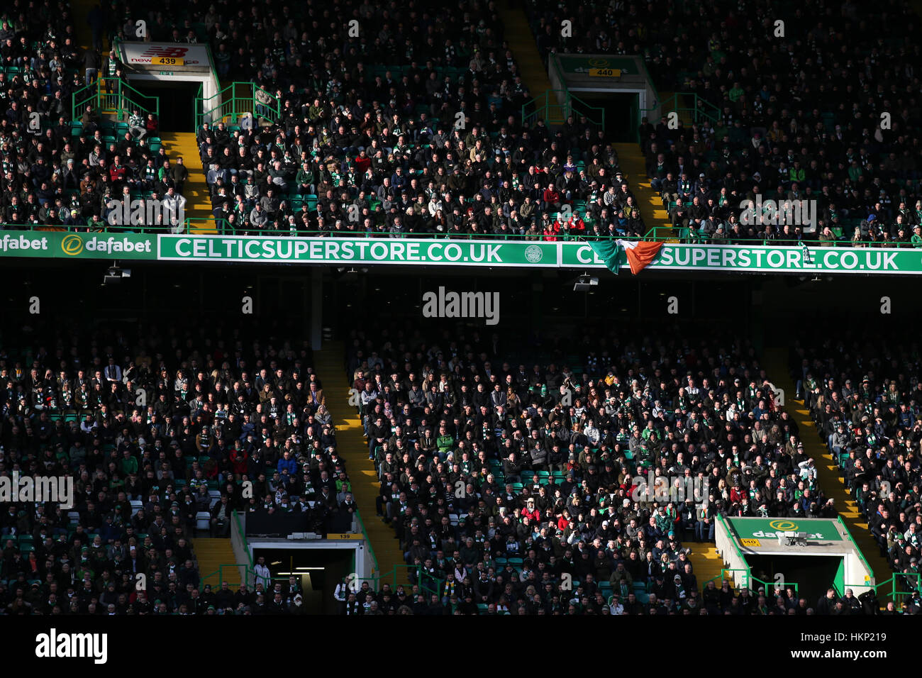 Celtic supporters in the stands during the Ladbrokes Scottish ...
