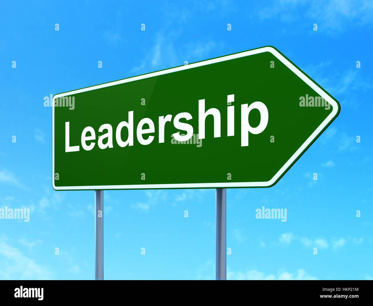 Finance concept: Leadership on road sign background Stock Photo - Alamy