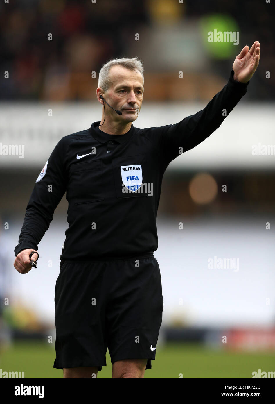 Match referee Martin Atkinson during the Emirates FA Cup, Fourth Round ...