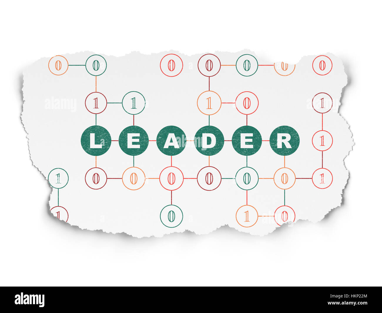 Finance concept: Leader on Torn Paper background Stock Photo - Alamy