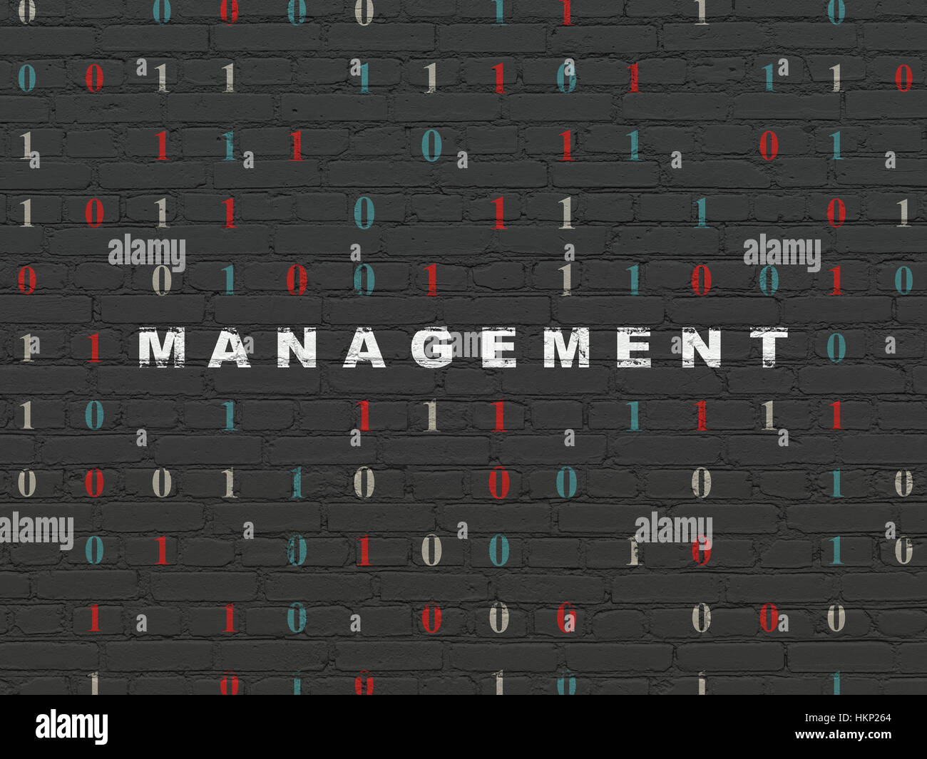 Business concept: Management on wall background Stock Photo - Alamy
