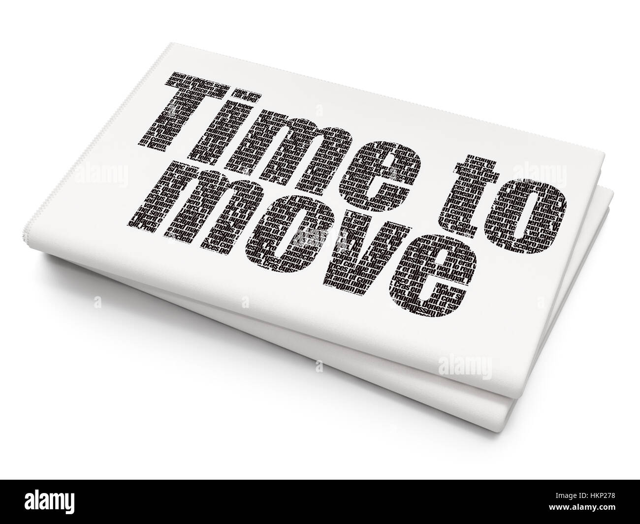 Time concept: Time to Move on Blank Newspaper background Stock Photo ...