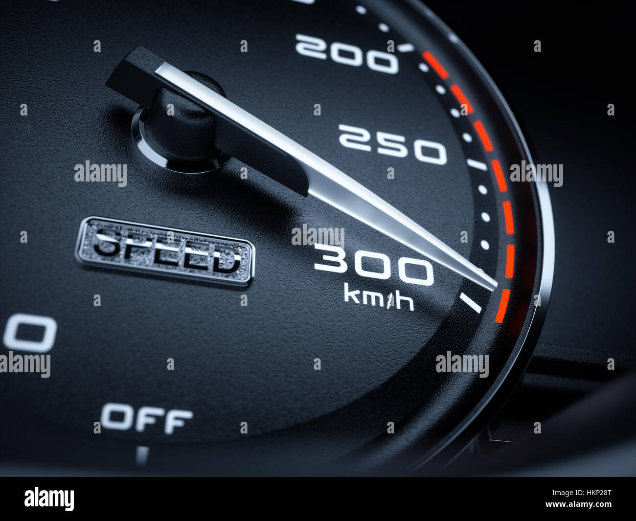 Car speedometer 3d rendering illustration. High speed concept Stock ...