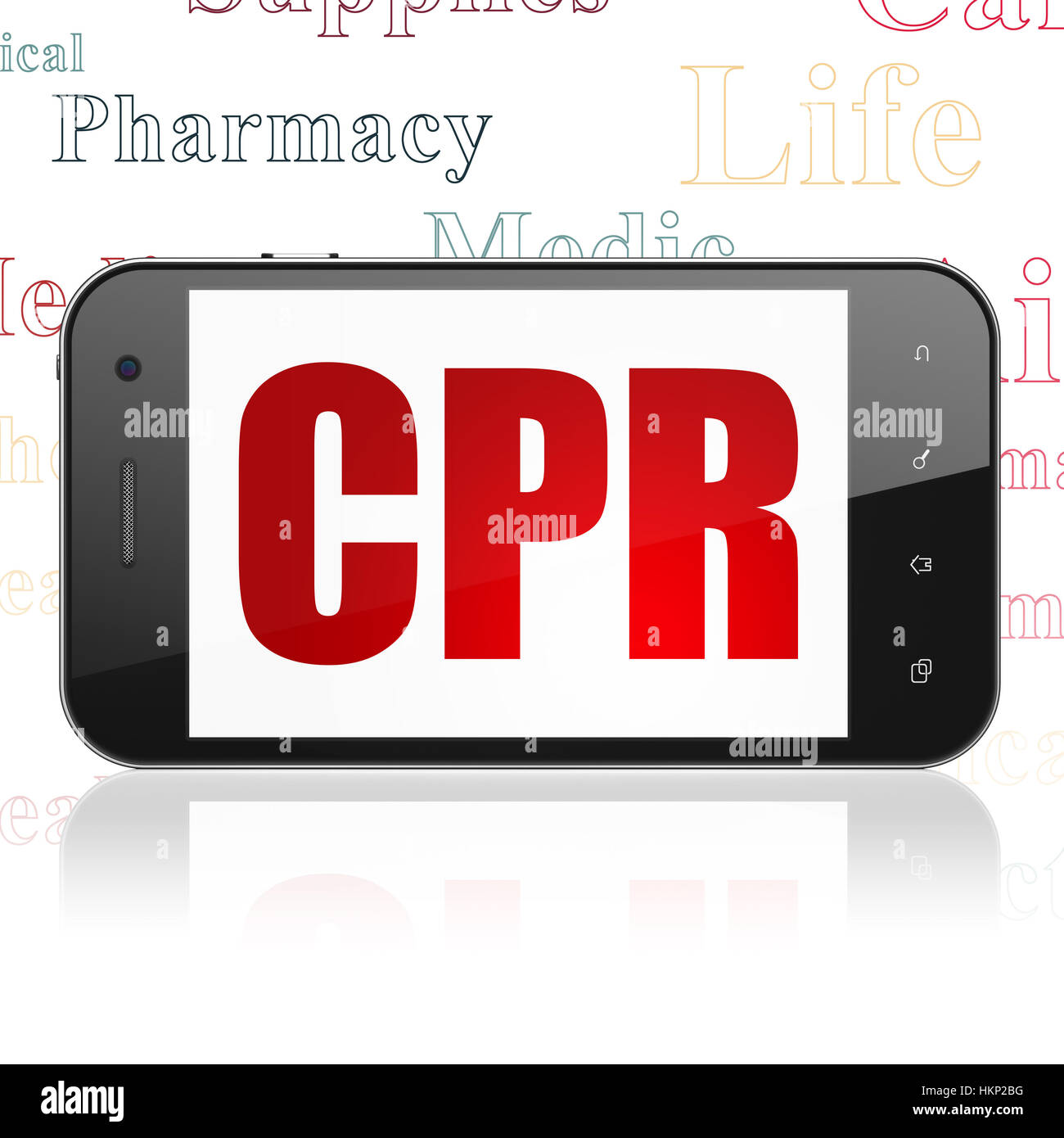 Health concept: Smartphone with CPR on display Stock Photo - Alamy