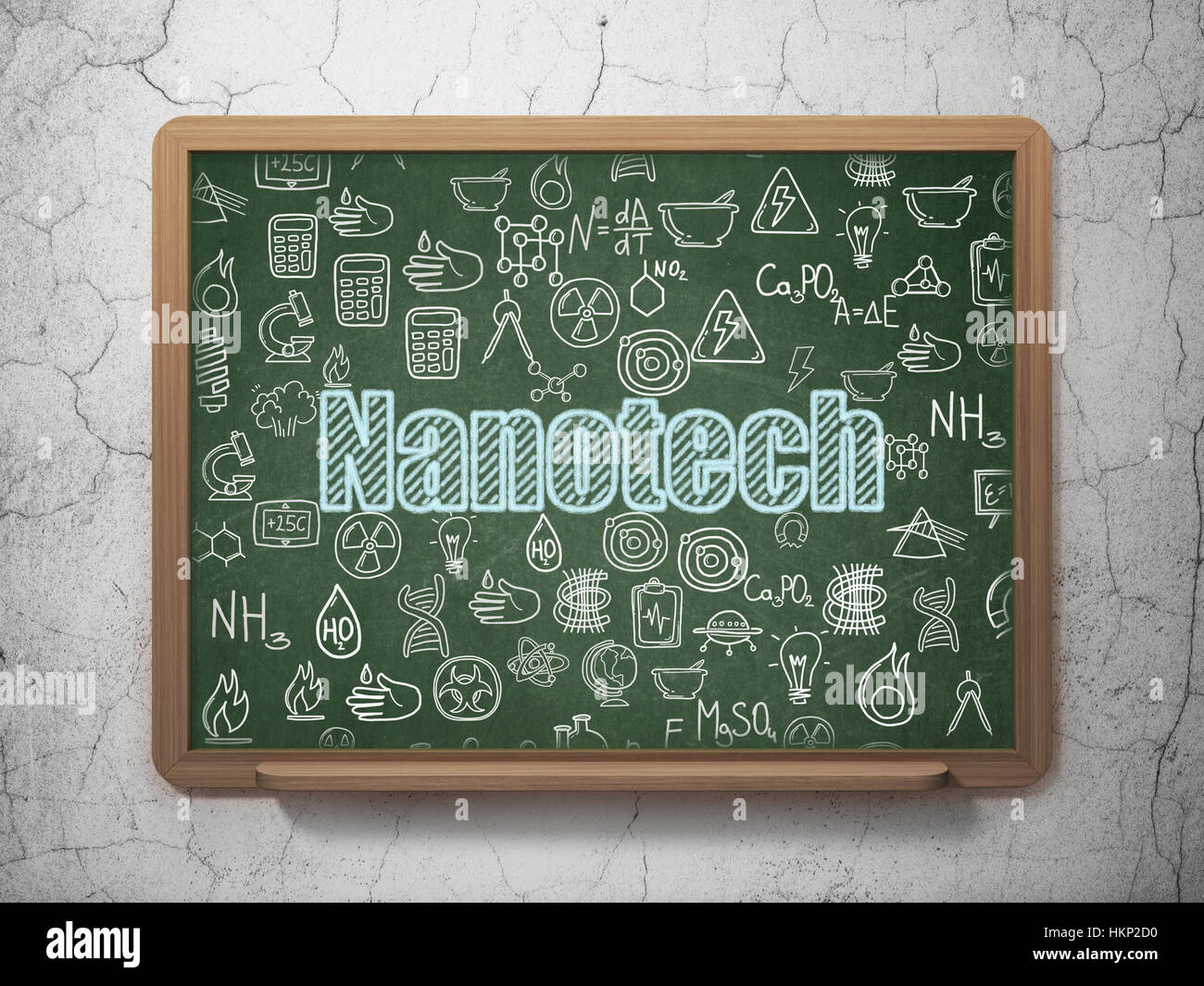 Science concept: Nanotech on School board background Stock Photo - Alamy