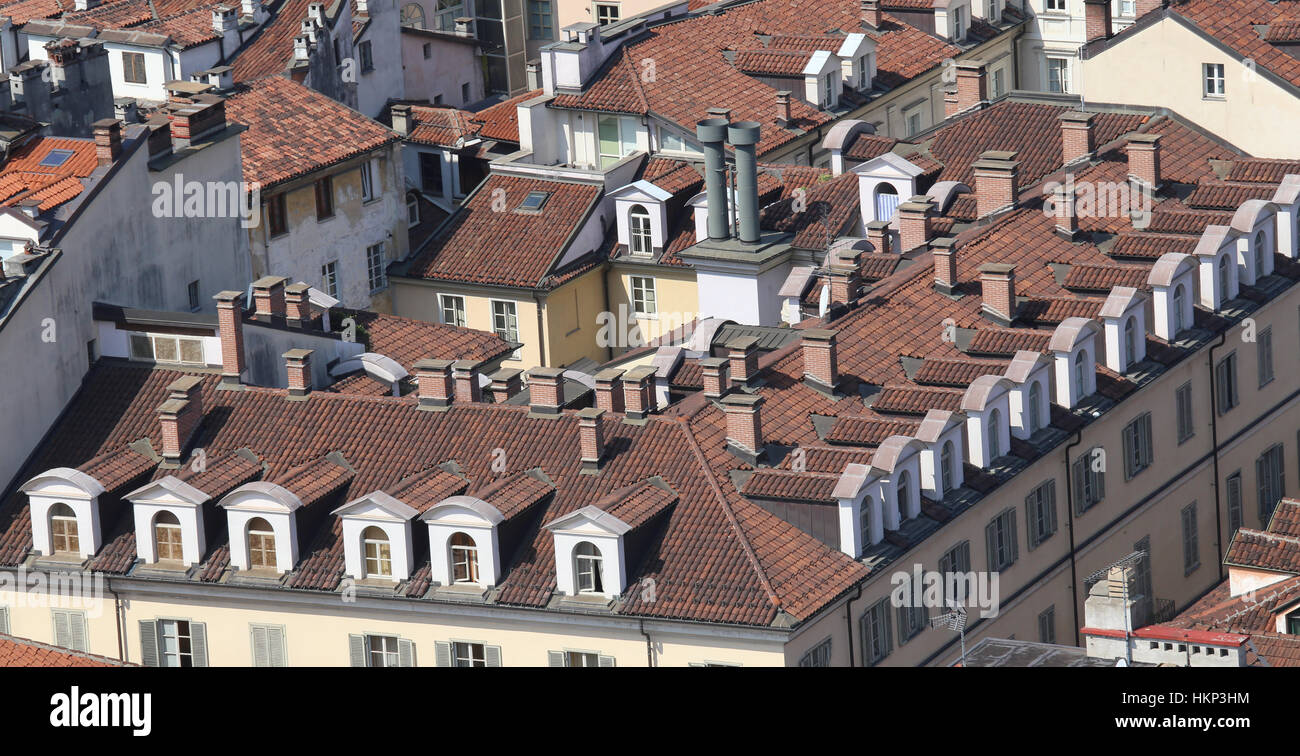 aerial view of a European metropolis with many roofs Stock Photo - Alamy