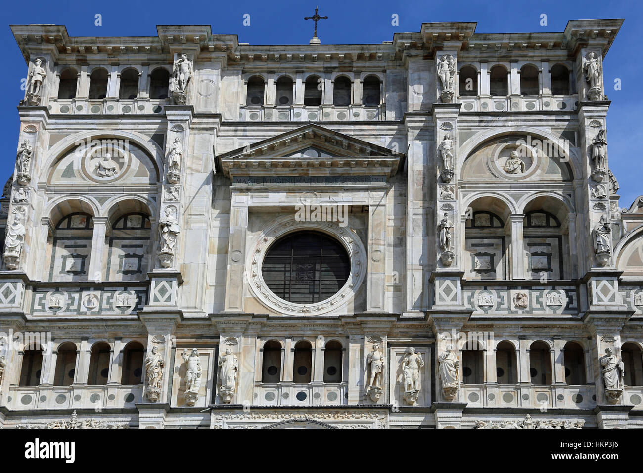 The facade of the Certosa di Pavia Monastery Stock Photo - Alamy