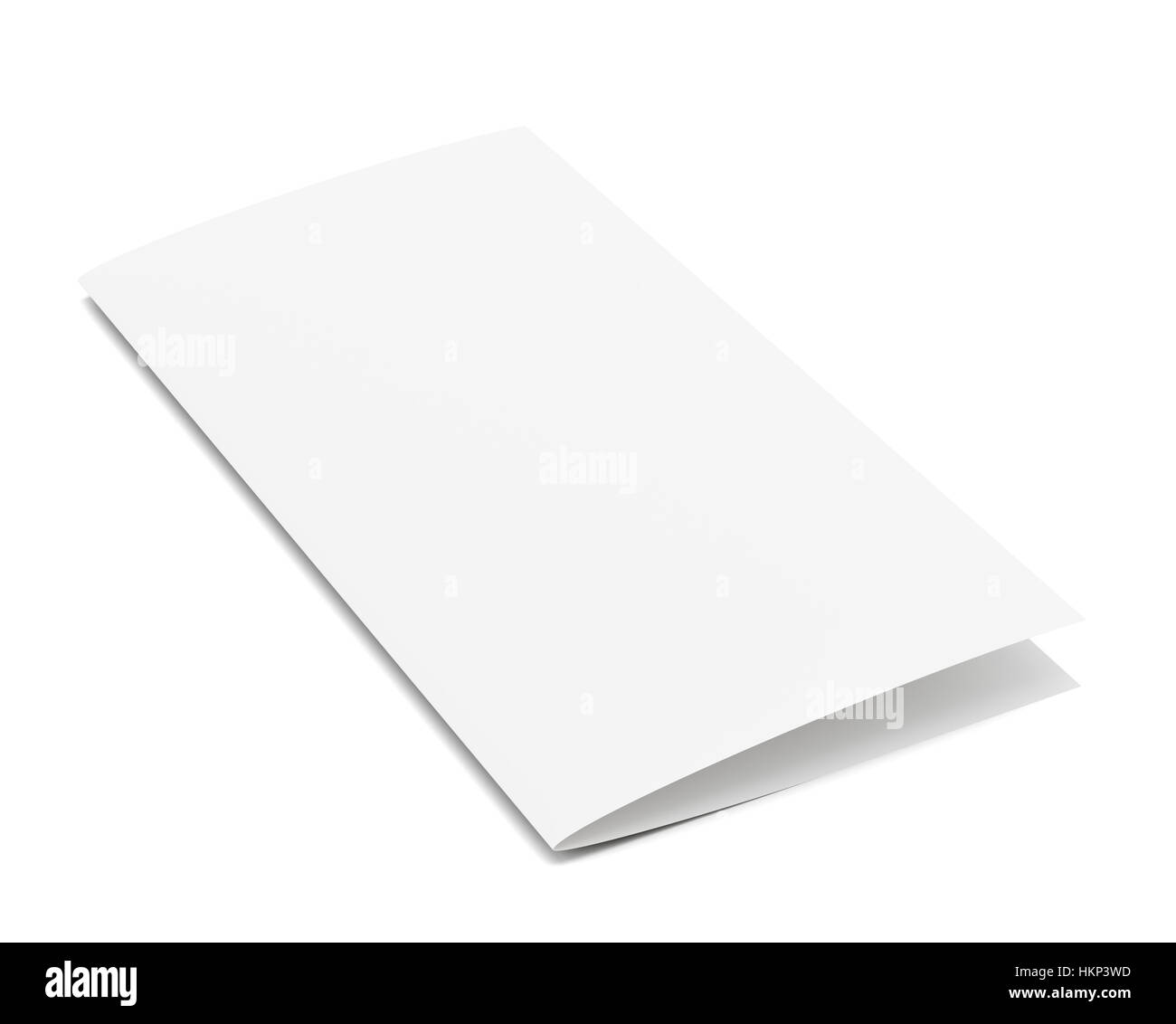 Stationary positioned two fold paper brochure Stock Photo - Alamy