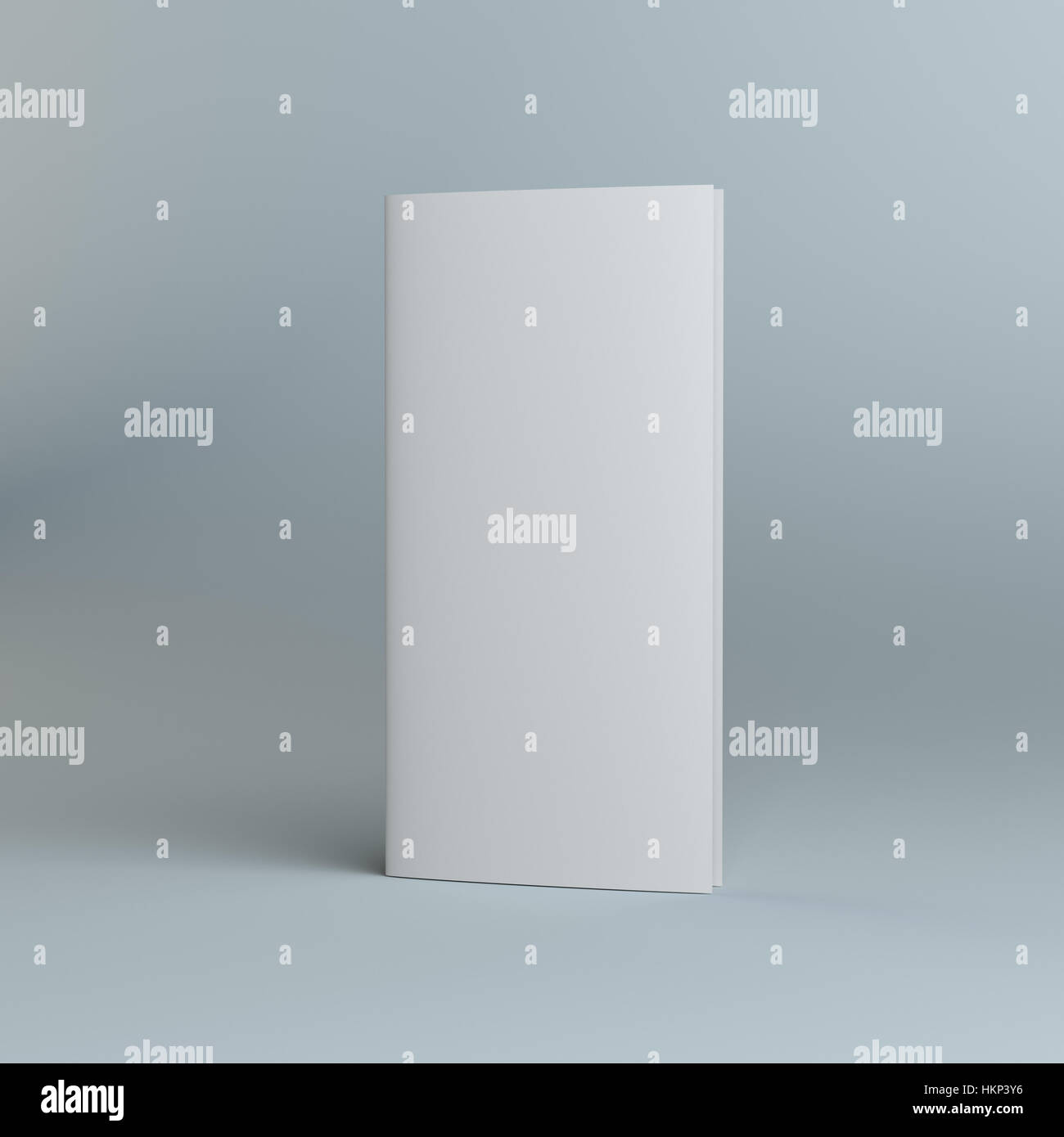 Stationary positioned two fold paper brochure Stock Photo - Alamy