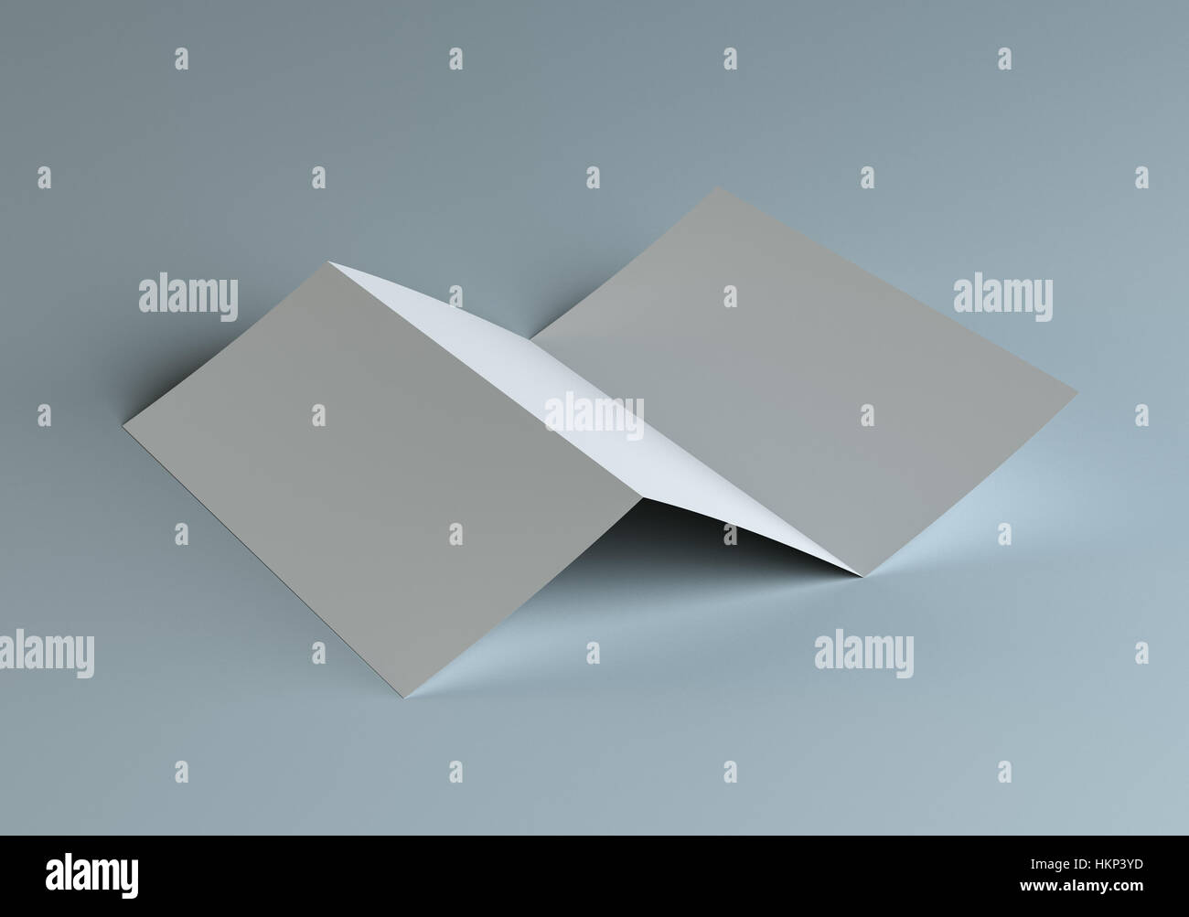 Blank tri fold paper brochure mockup Stock Photo - Alamy