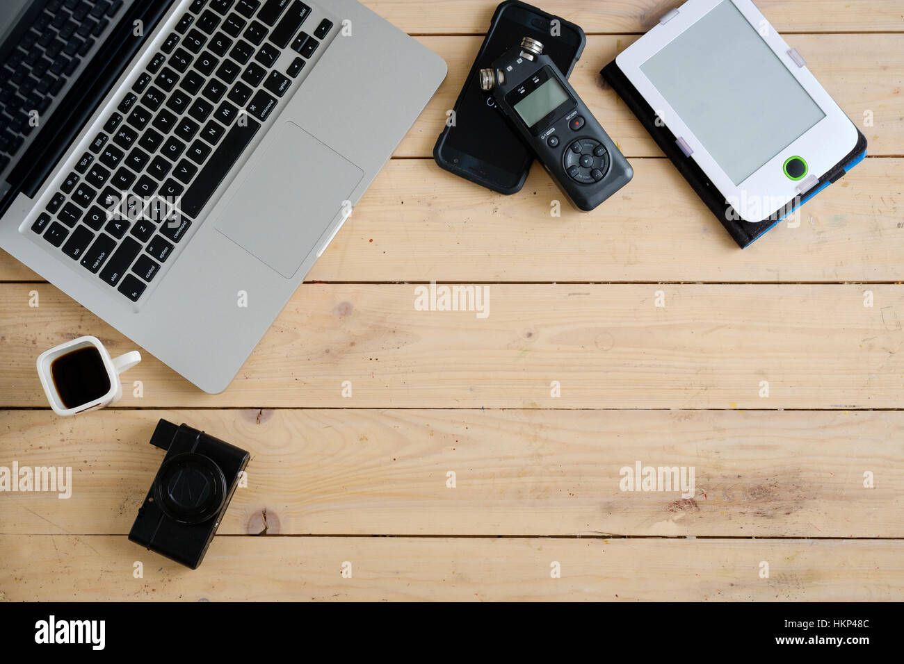 Desk computer various digital gadgets hi-res stock photography and ...