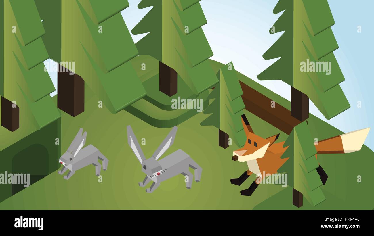 Chased by animal Stock Vector Images - Alamy