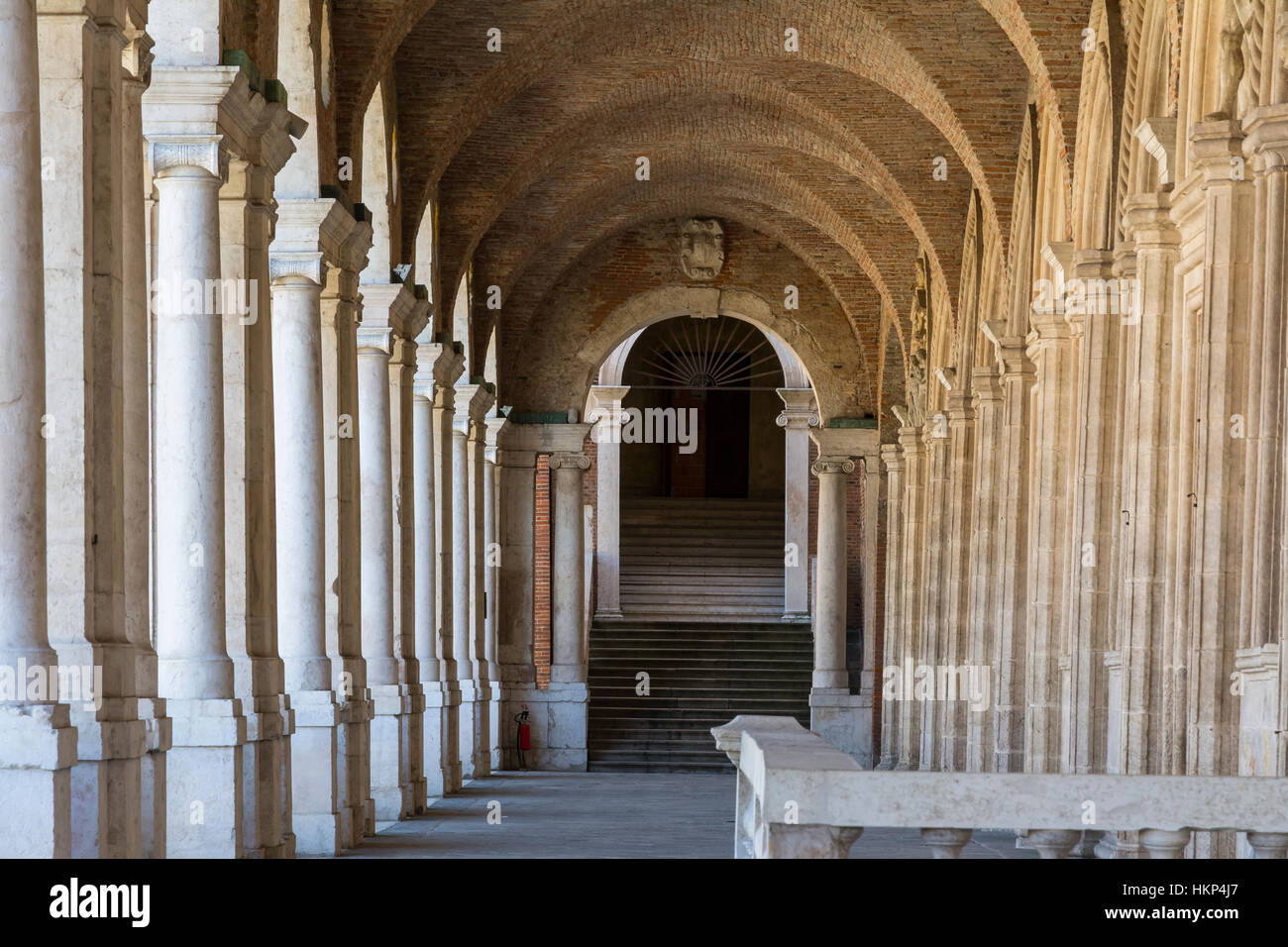 Vicenza,Italy-April 3,2015:view of the famous colonnade of the ...