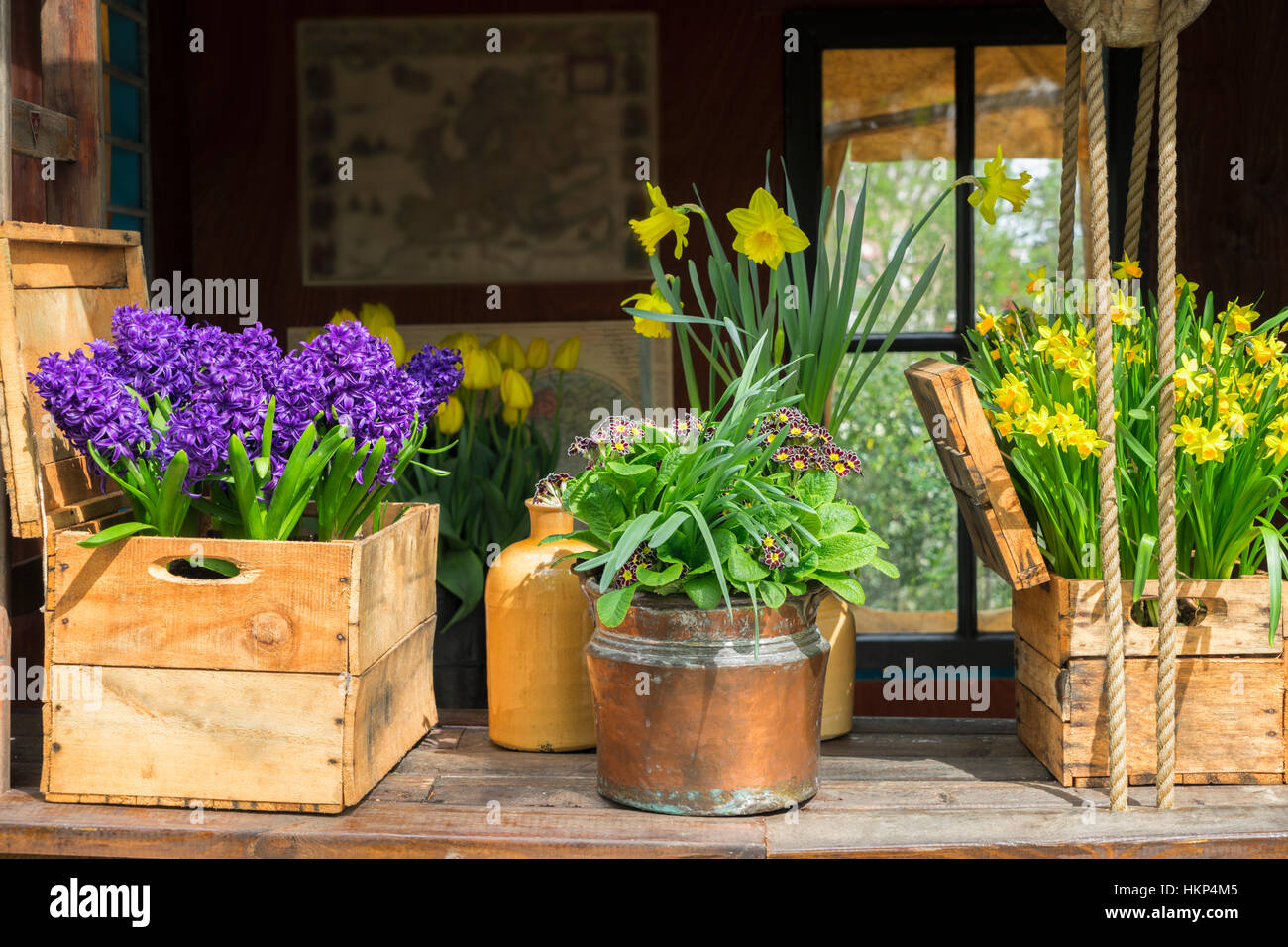 Spring flowers scenery Stock Photo - Alamy