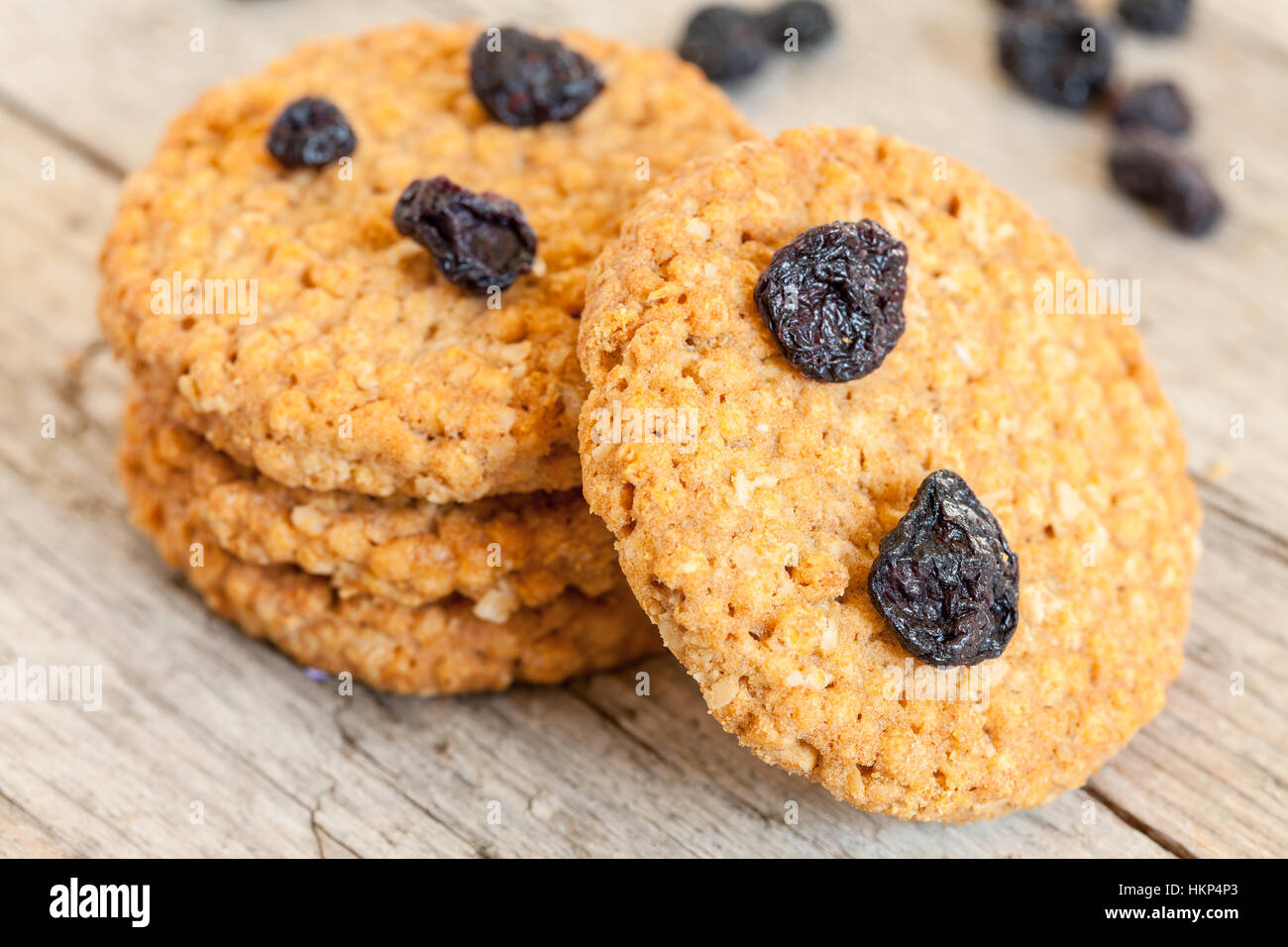 Ceareal Cookies With Dry Blueberries Stock Photo - Alamy