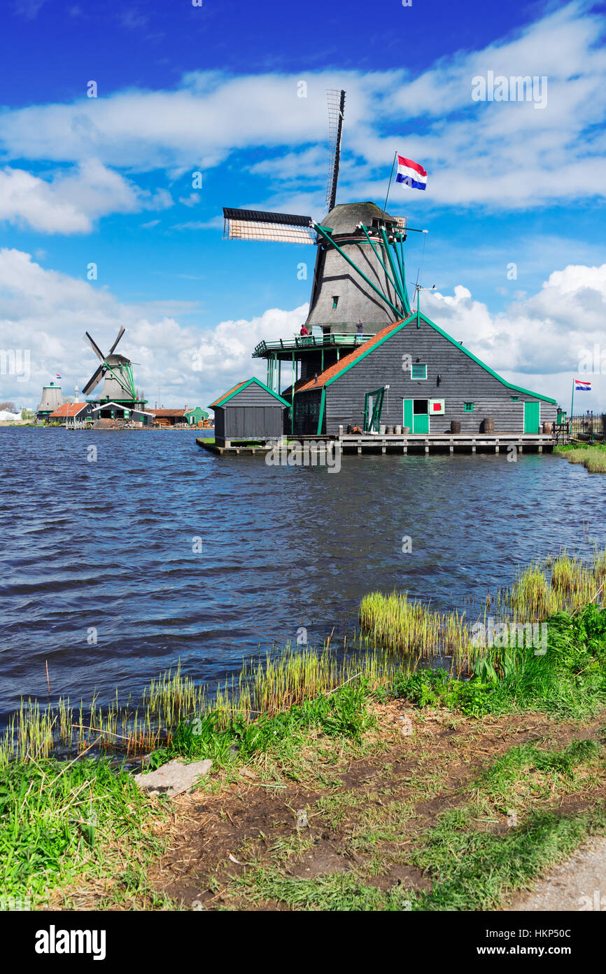 Dutch wind mills Stock Photo - Alamy
