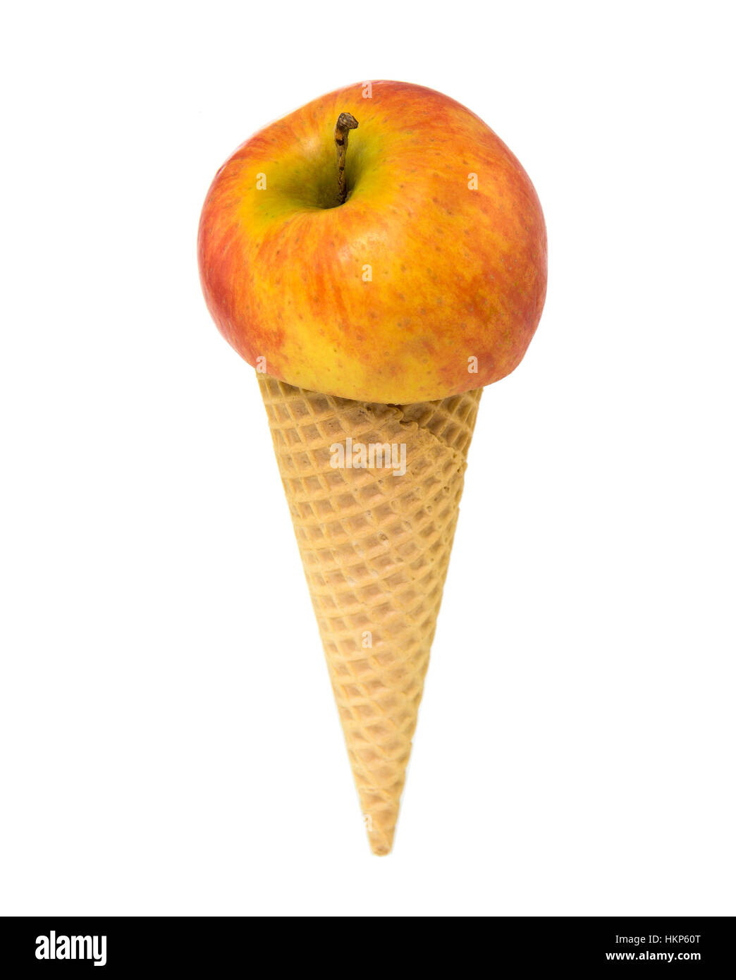Apple Ice Cream on a white background Stock Photo - Alamy