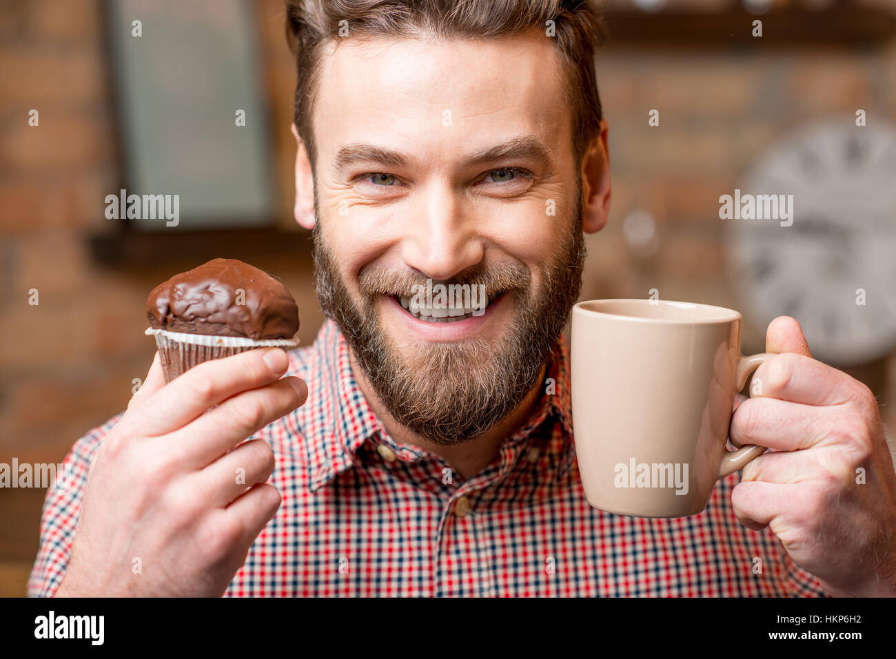 Man breakfast close up hi-res stock photography and images - Alamy