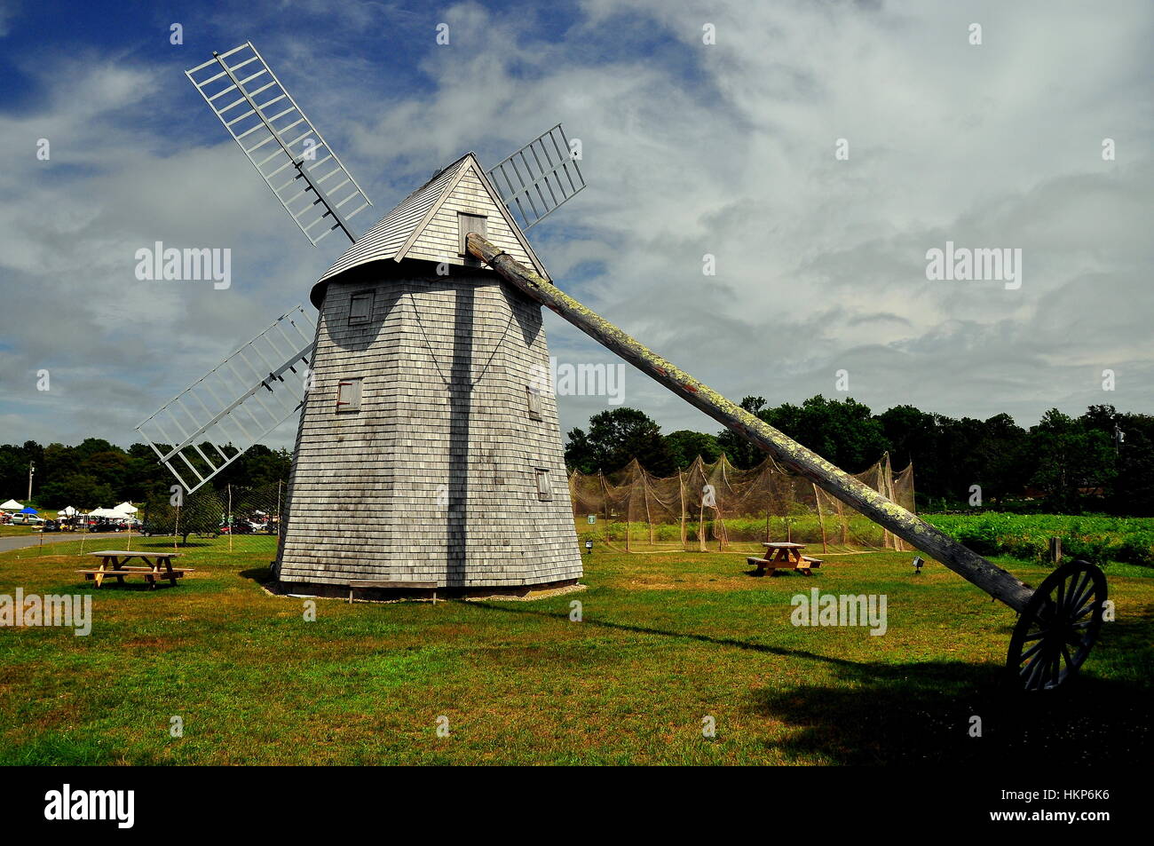 Brewster, Massachusetts - July 14, 2015: 18th century shingled smock ...