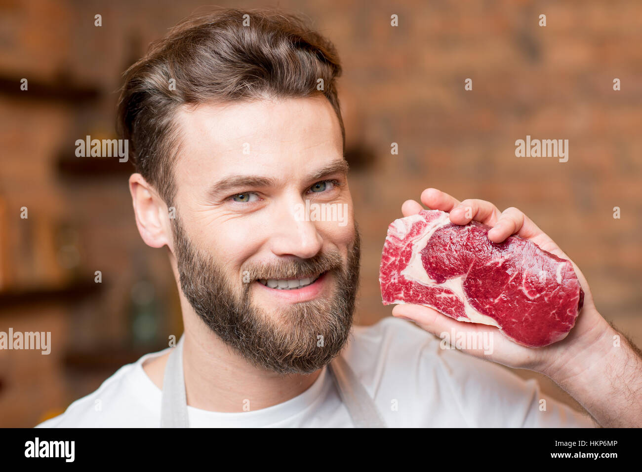Red meat and man hi-res stock photography and images - Alamy