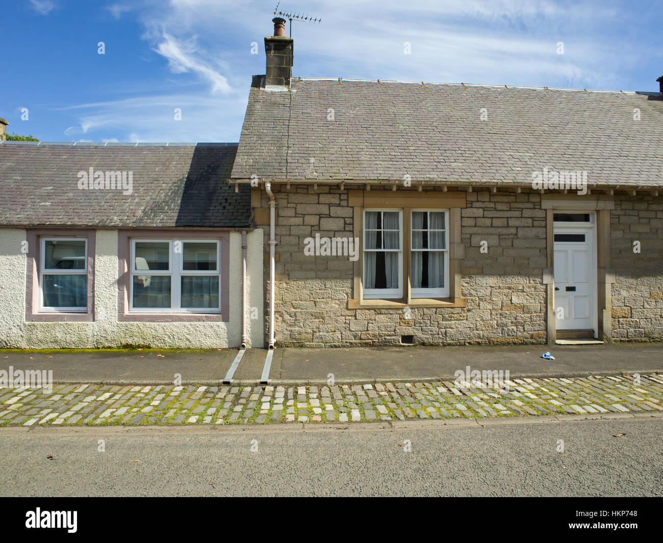 Terraced Houses Bungalow Single storey houses. Newcastleton Scotland UK ...