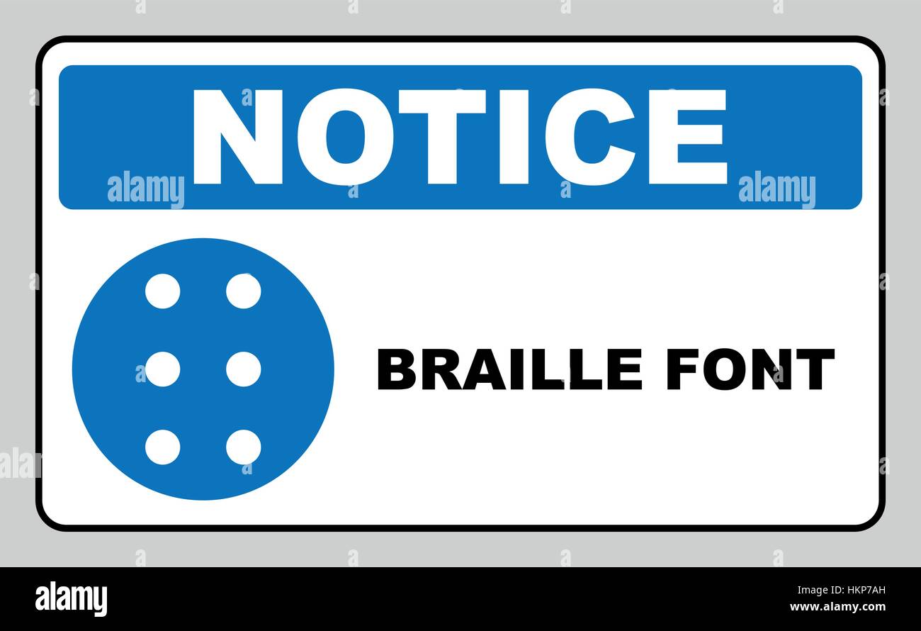 Braille icon, simple style. Blue mandatory symbol for public places ...