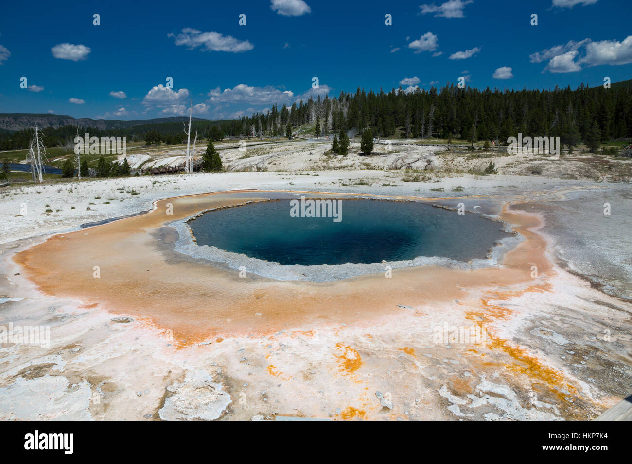 Upper Geyser Basin, Yellowstone National Park, Wyoming, USA Stock Photo ...