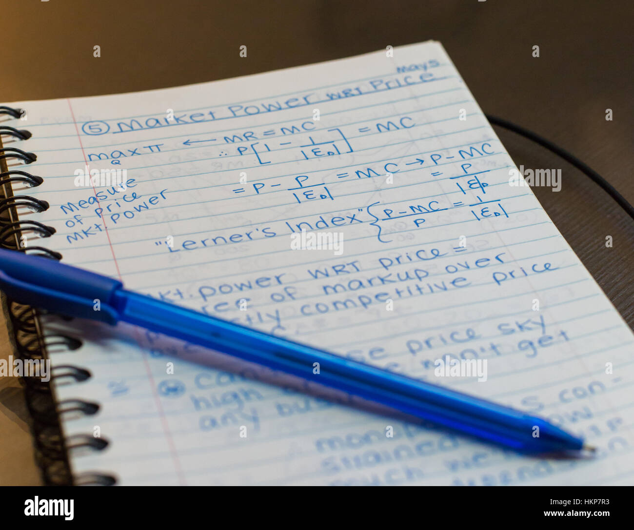 Economics notes university college stock handwritten class schoo hi-res ...