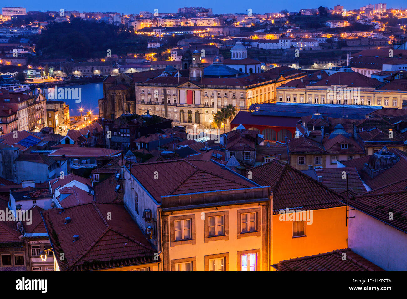 Panorama of Porto at sunrise. Porto, Norte, Portugal Stock Photo - Alamy