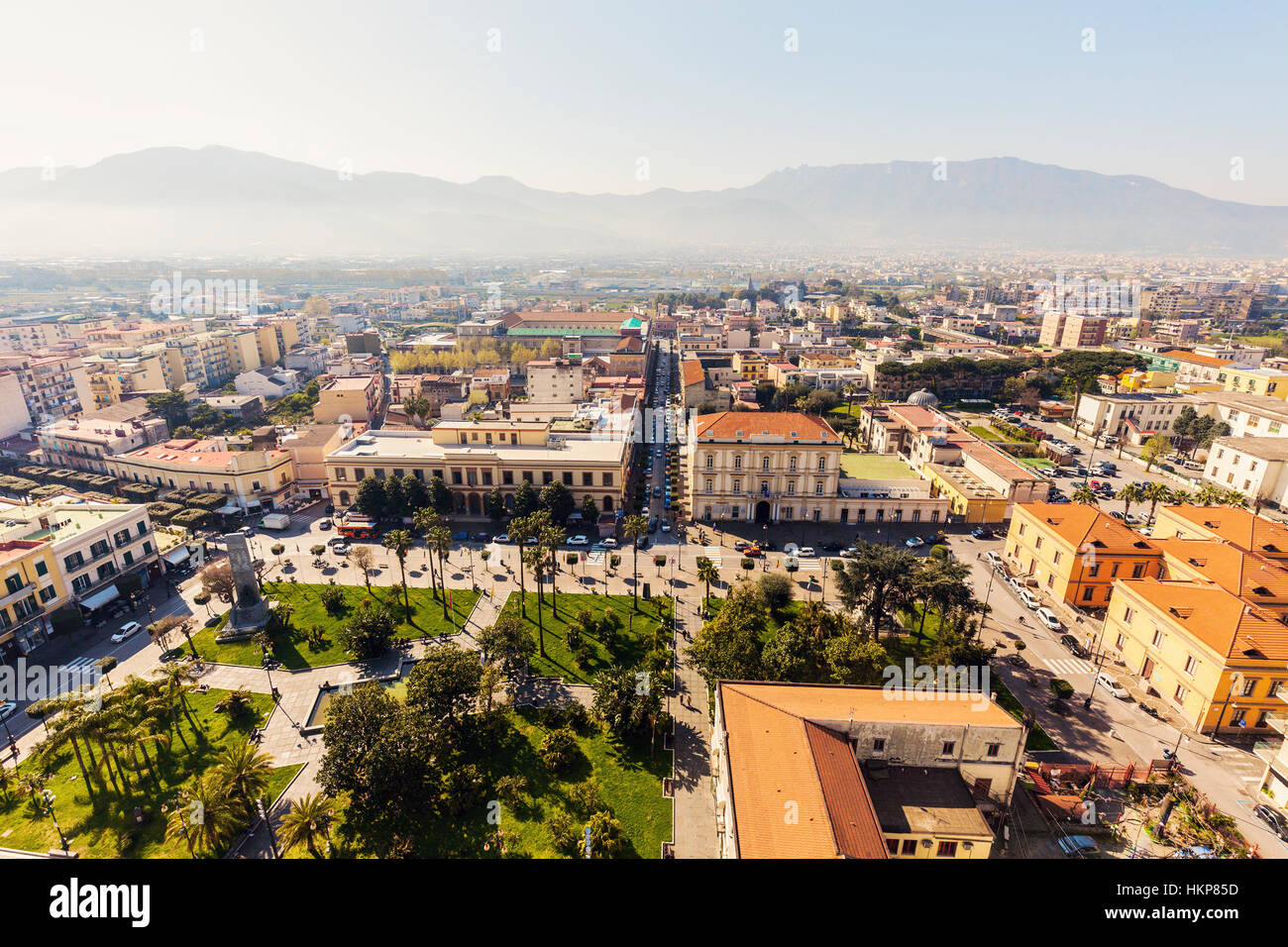 City of Pompei - aerial view of the city. Pompei, Campania, Italy Stock ...