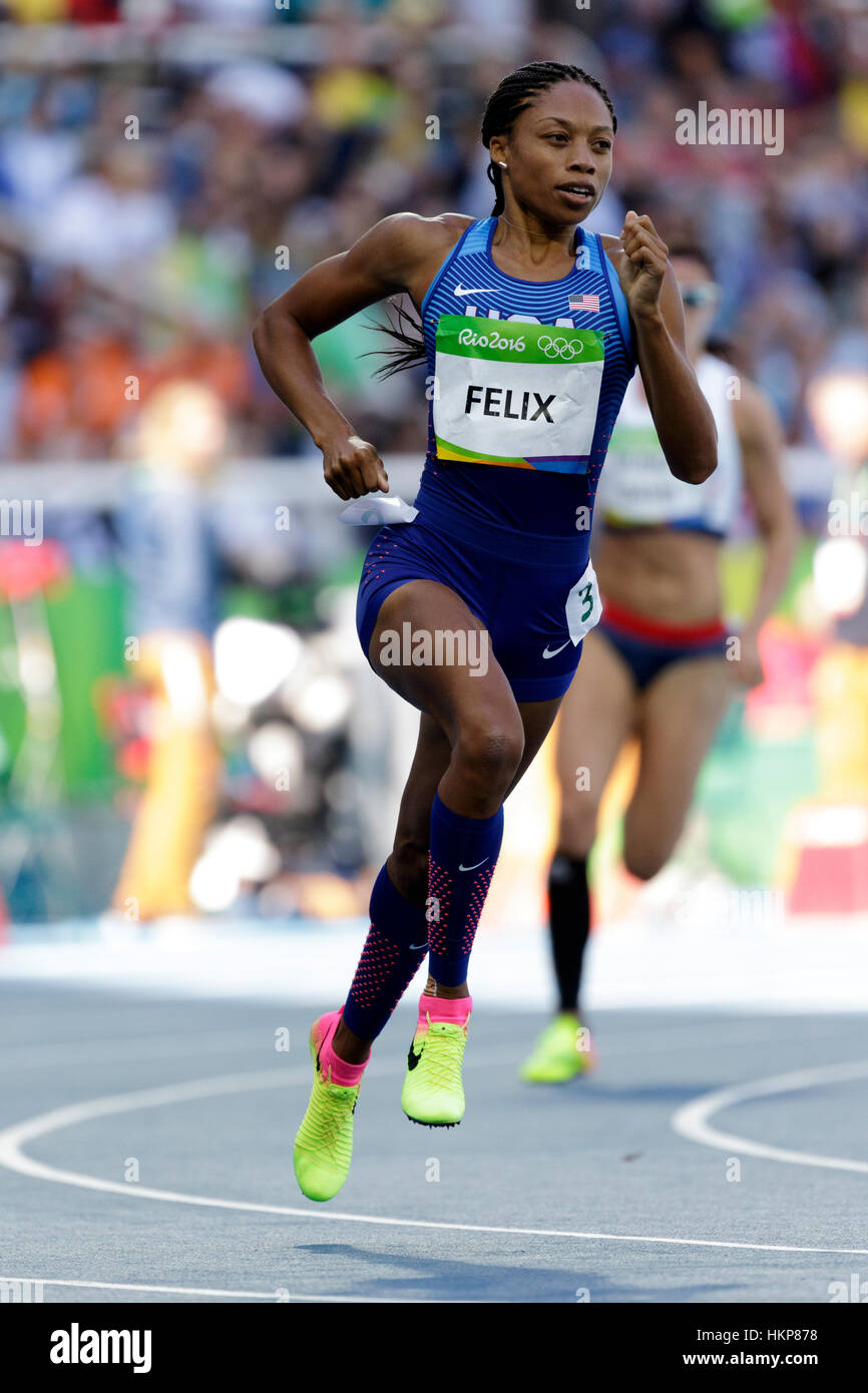 Allyson felix rio hi-res stock photography and images - Alamy