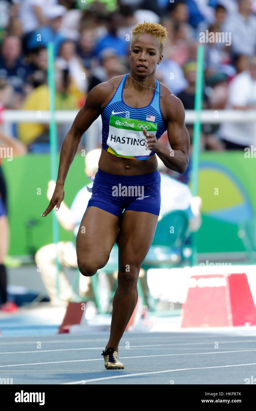 Rio de Janeiro, Brazil. 13 August 2016. Athletics, Natasha Hastings ...