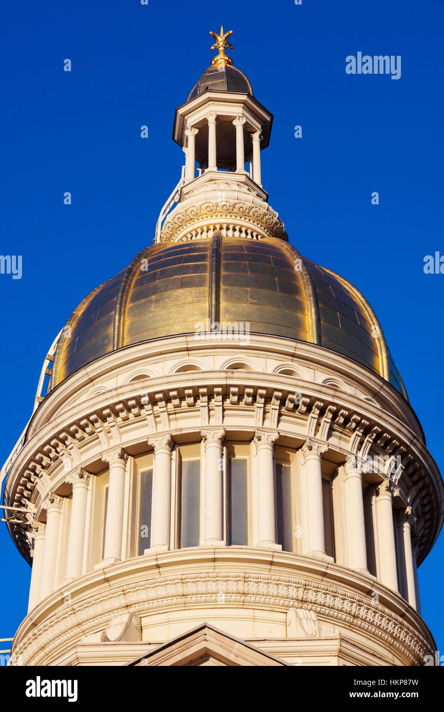 Trenton - dome of State Capitol Building. Trenton, New Jersey, USA ...