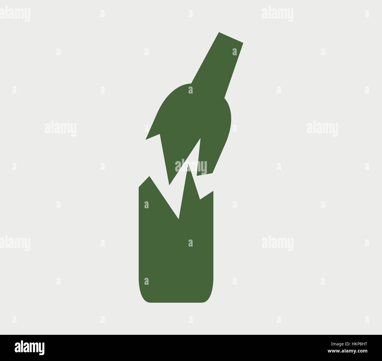 Broken bottle icon Stock Vector Image & Art - Alamy